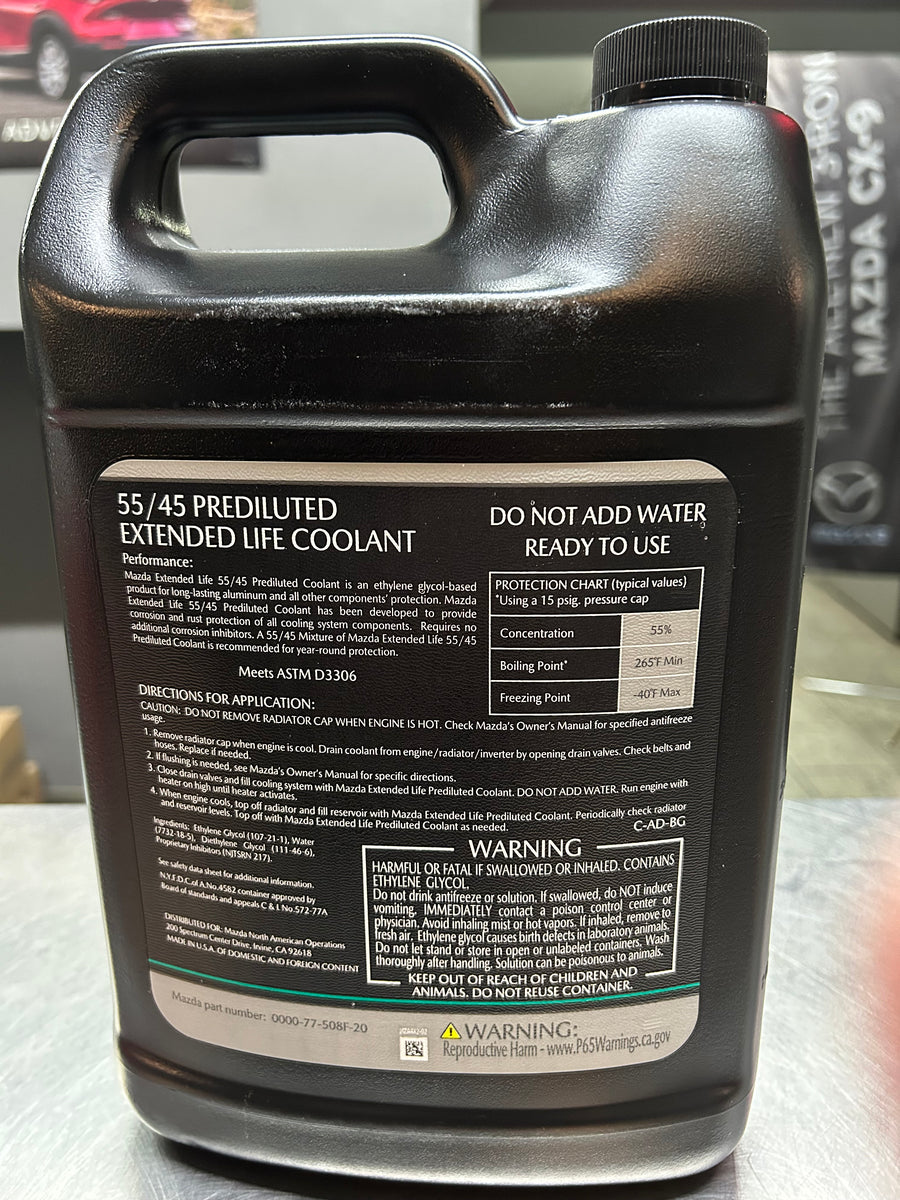 Mazda Extended Life Coolant (FL22 is a 55/45 Prediluted Ready To Use ...